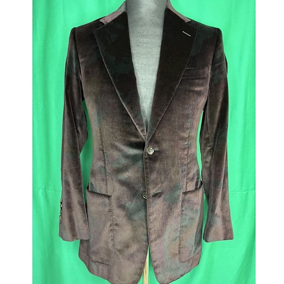 Gucci | Jackets & Coats | Authentic Gucci Tom Ford Runway Maroon Velvet ...